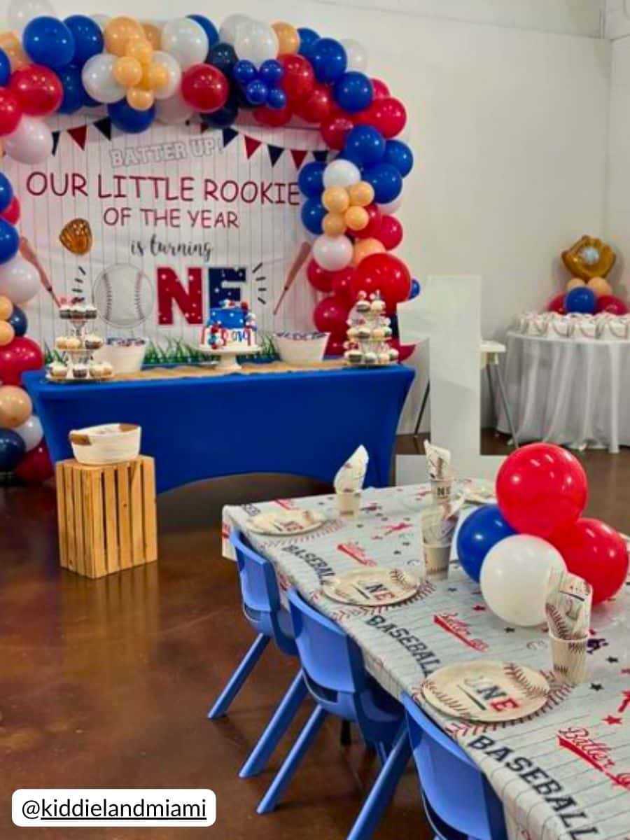 "Rookie of the Year" Baseball-Themed First Birthday Party for Your ...