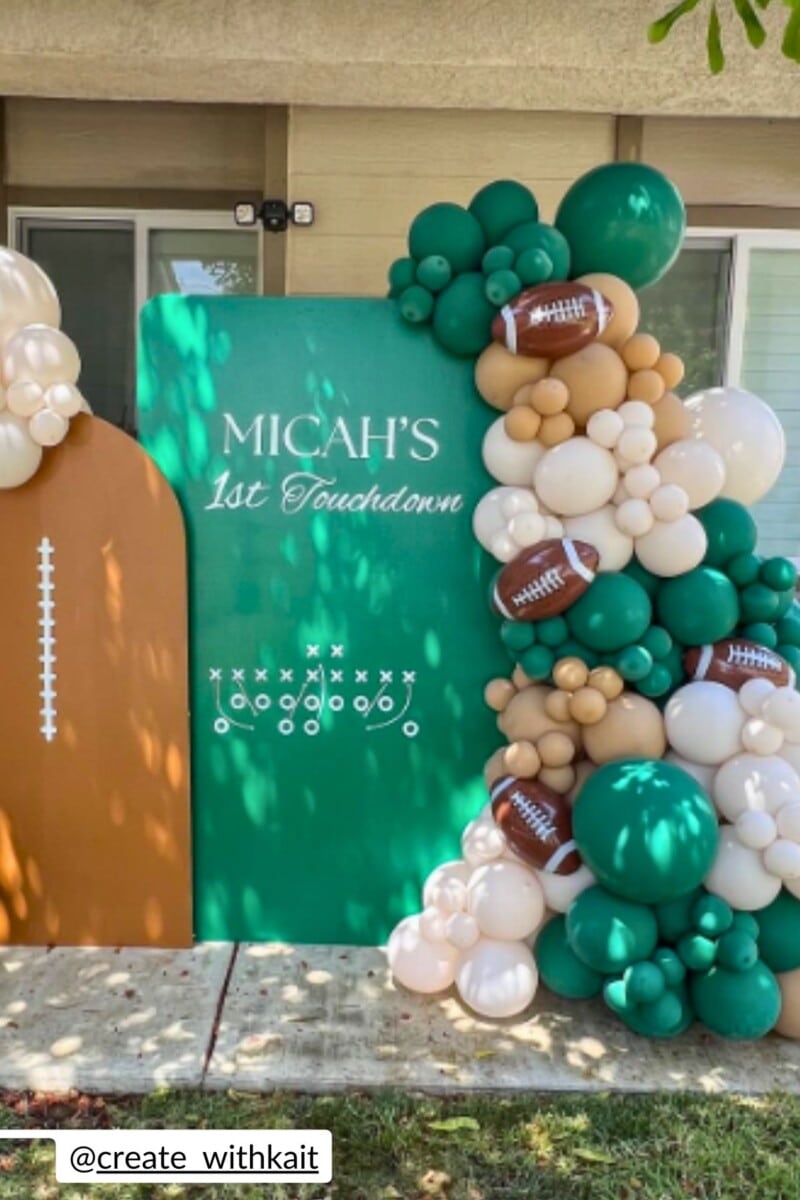 10 Super Cute Football First Birthday Balloon Ideas