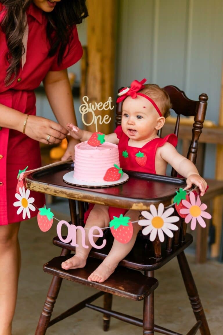 12 Adorable Strawberry Smash Cake Ideas for the Sweetest Berry First ...