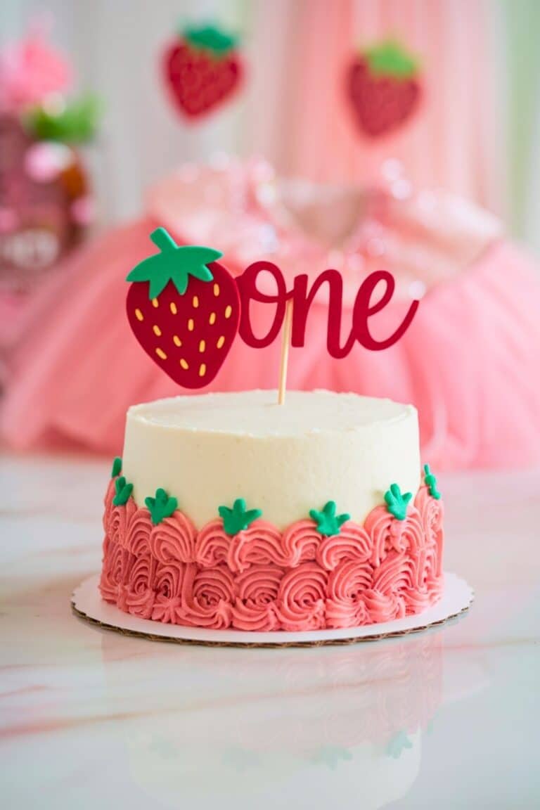 12 Adorable Strawberry Smash Cake Ideas for the Sweetest Berry First ...