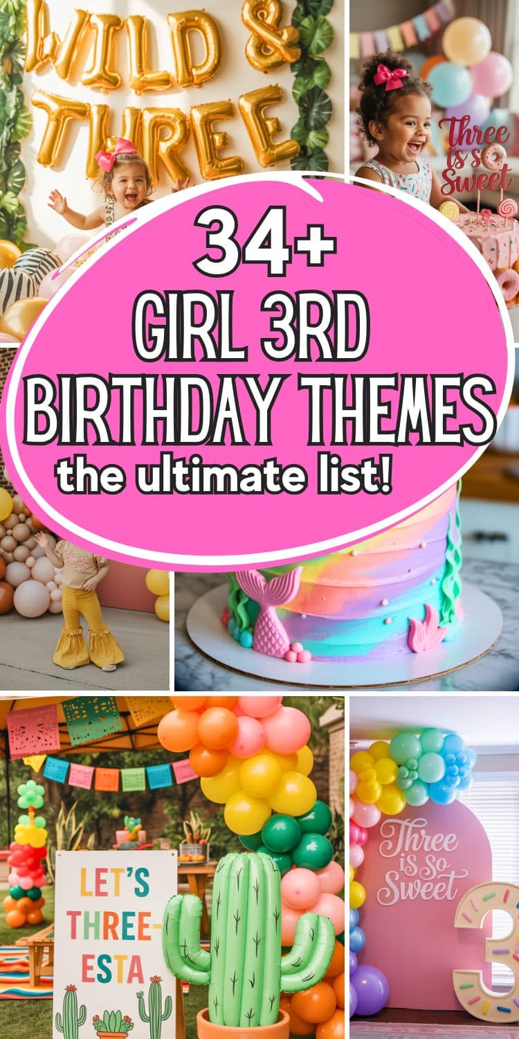 34 Fun & Creative 3rd Birthday Party Ideas for Girls (Themes, Cakes ...