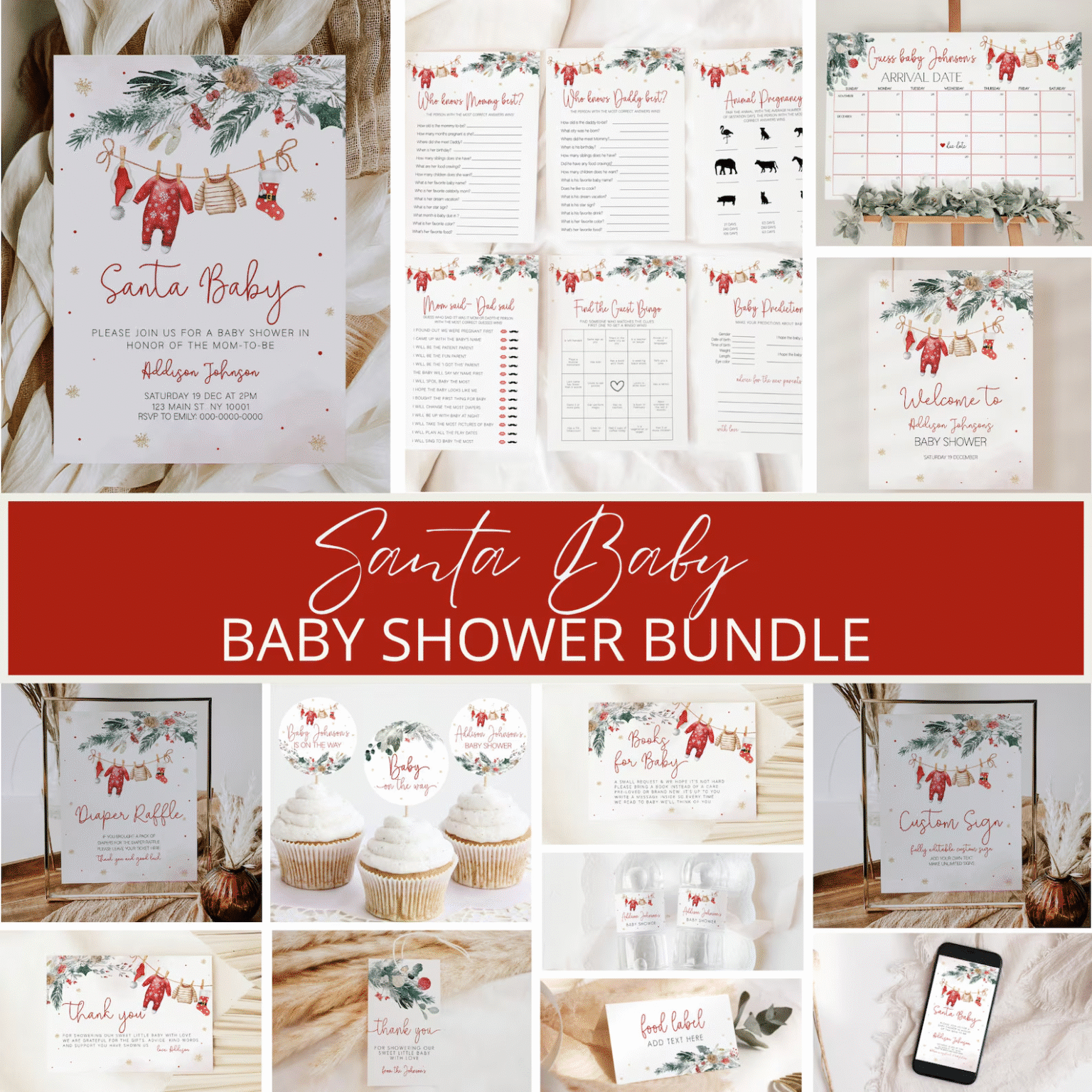 25+ Santa Baby Baby Shower Ideas That Are Cute, Festive & So Merry