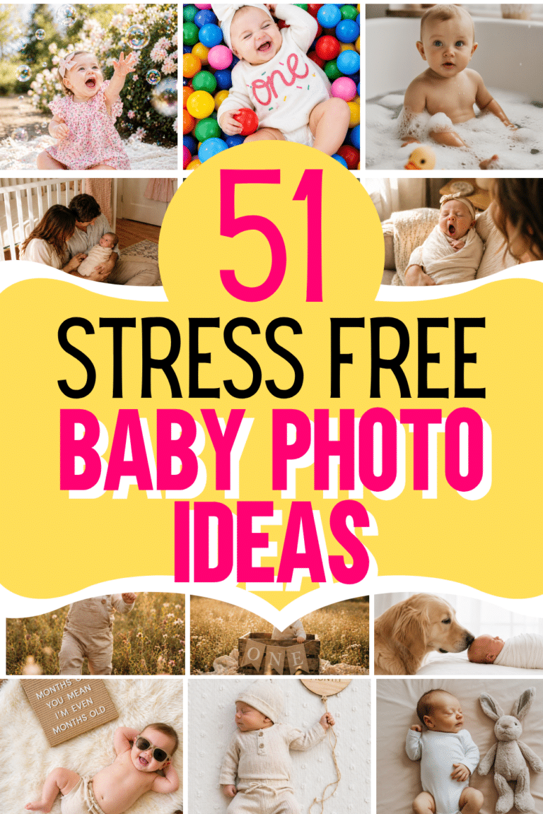 51 Baby Photoshoot Ideas (Newborn to 1 Year) You Can Actually Do at Home